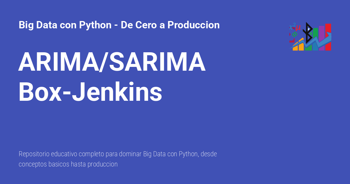 ARIMA/SARIMA Box-Jenkins - Big Data con Python - De Cero a Produccion